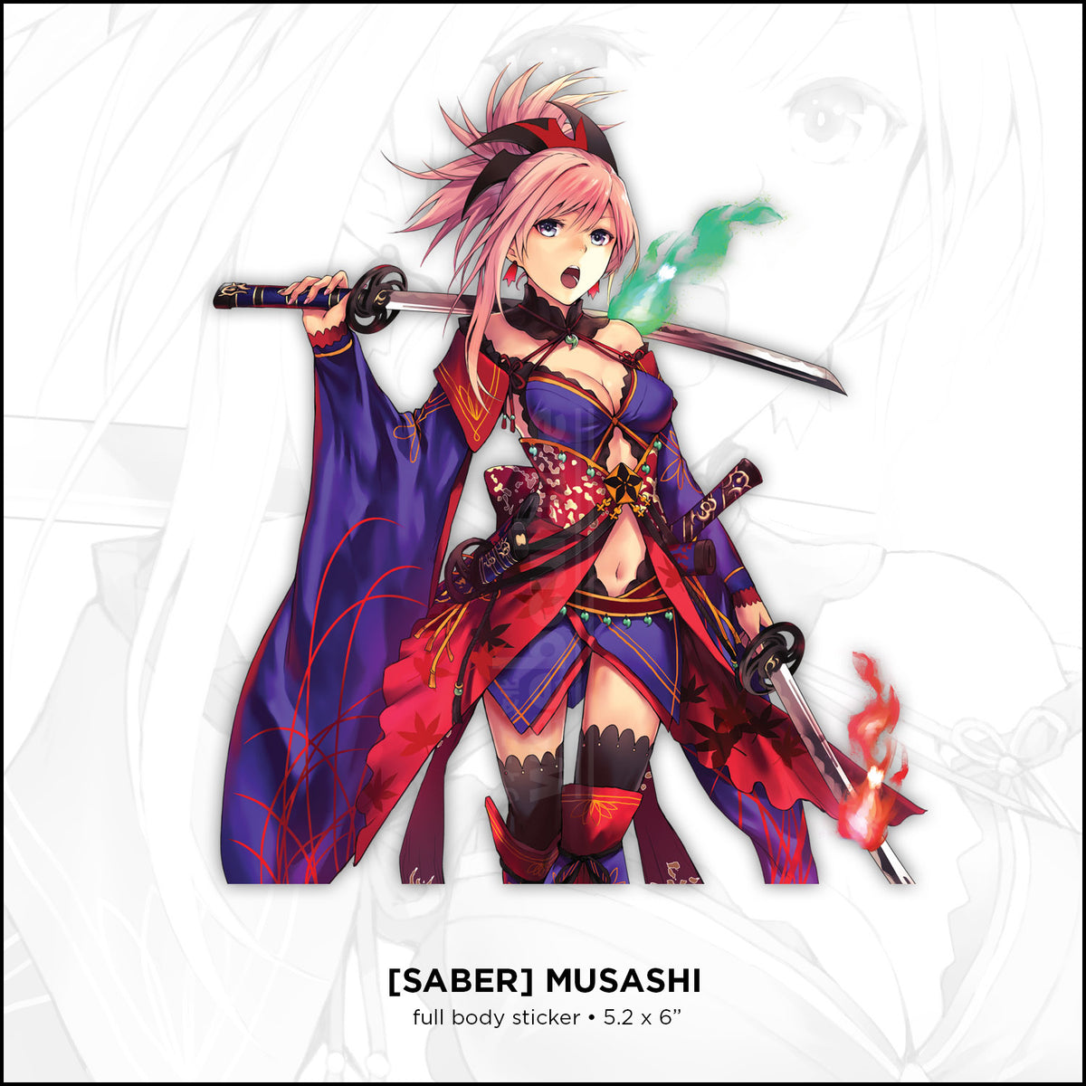 [Saber] Musashi Sticker – Weeb Culture
